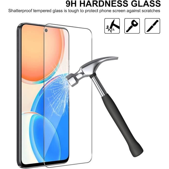Verre Trempé Pour Honor X8 3 Pièces Hd Film Protecteur D Écran 9H