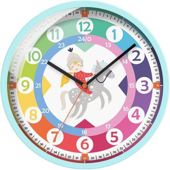 Horloge D Apprentissage Éducative Pour Enfants Réveil Pour Enfants Clair Et Silencieux Horloge