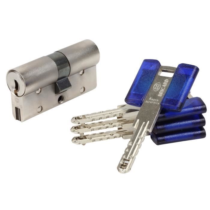 BRICARD CHIFRAL S2 17401 Cylindre 30 30 mm double entrée nickelé niveau