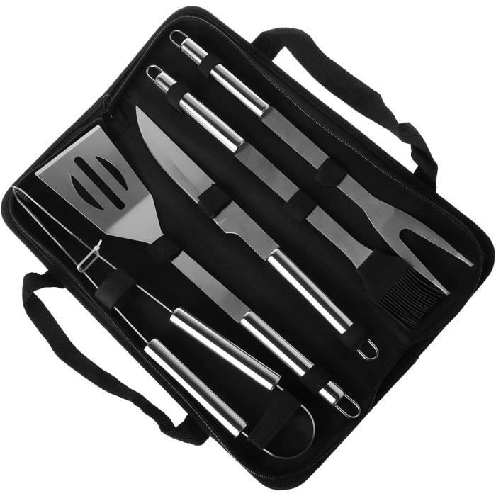Lfdhcn 5pcs BBQ Barbecue Outils Set En Acier Inoxydable Brosse Couteau