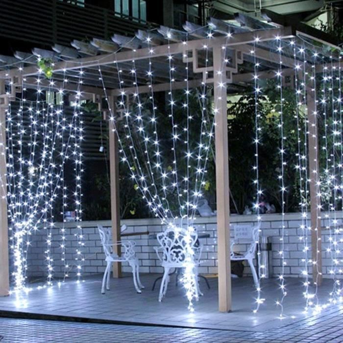 300 LED Lighting 3 3m Rideau Lumineux LED Blanc Froid Dimmable Maison