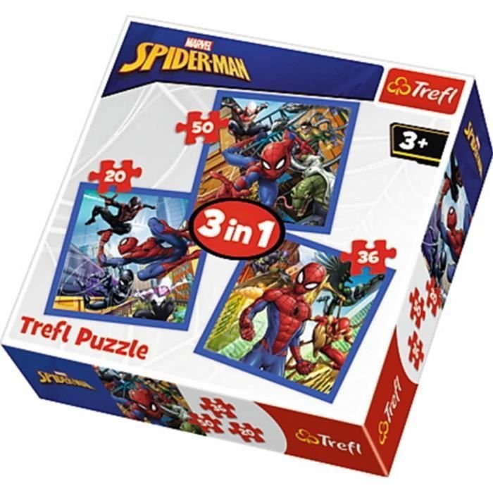 Puzzle Spiderman en TREFL pièces Dessins animés et BD Rouge Cdiscount Jeux