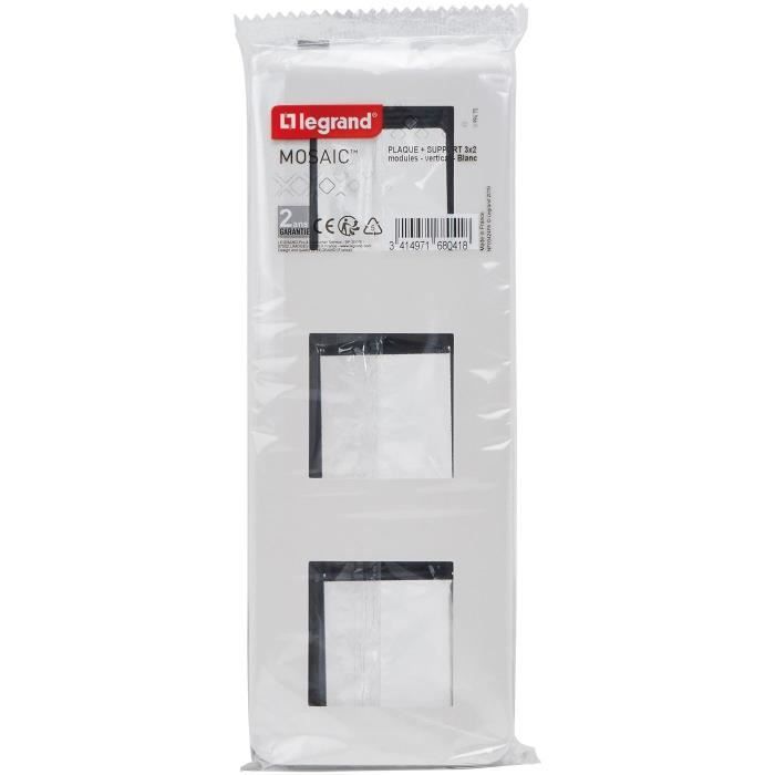 LEGRAND Mosaic support à vis 3x2 modules vert blanc Cdiscount Bricolage