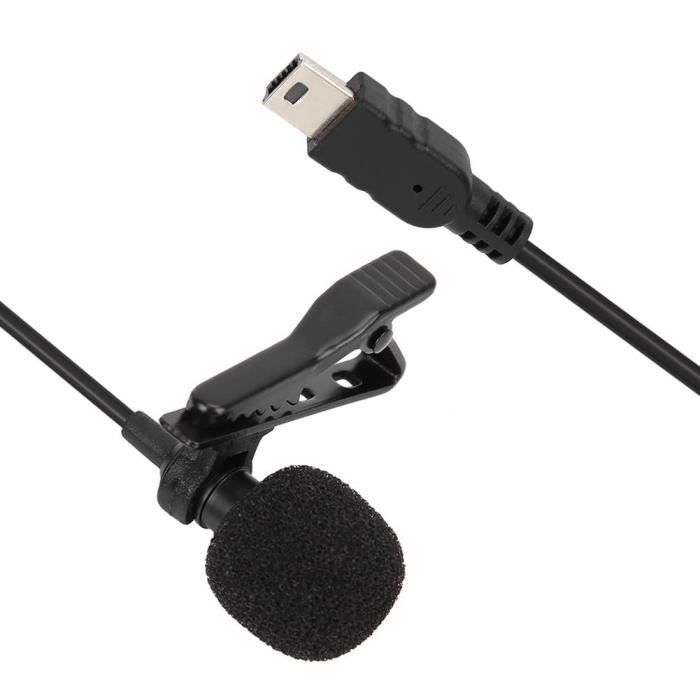 Fdit Microphone pour GoPro Hero Mini micro externe stéréo USB micro