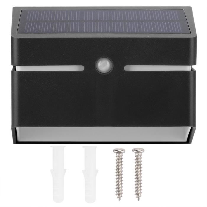 Cikonielf applique murale solaire à LED Lampadaire solaire à LED étanche à détection humaine