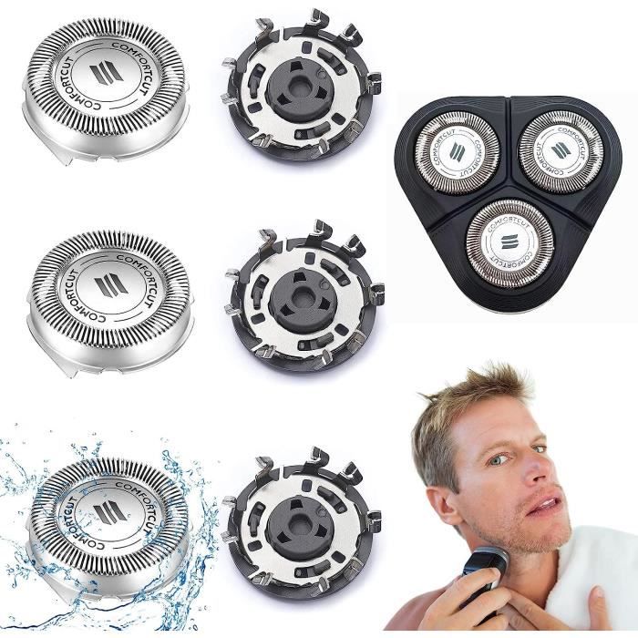 3 Pièces Têtes de Rasoir Remplacement SH30 50 52 Compatible avec Série