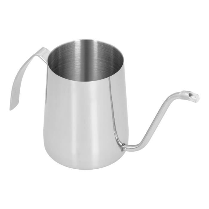TMISHION Cafetière Pot à café 350 ml à long bec col de cygne en acier