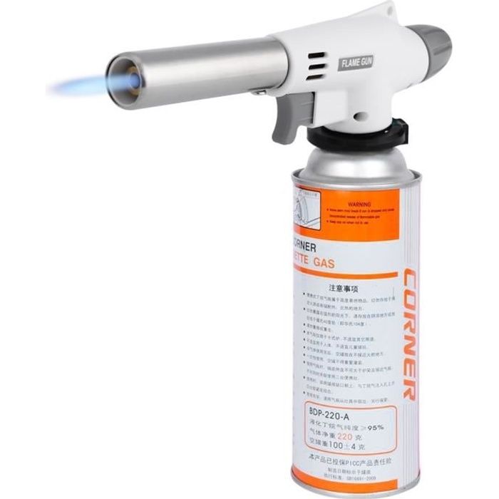 Métal Flamme Gun Briquet Torche De Gaz De Soudage Chauffage Inflammation Butane Portable Camping