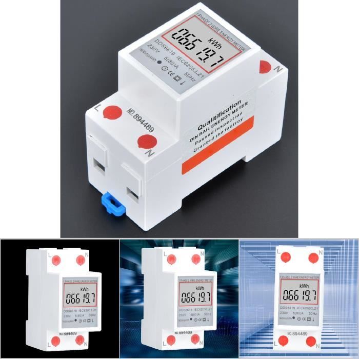 Compteur d énergie OMABETA DDS Monophasé Affichage numérique V Cdiscount