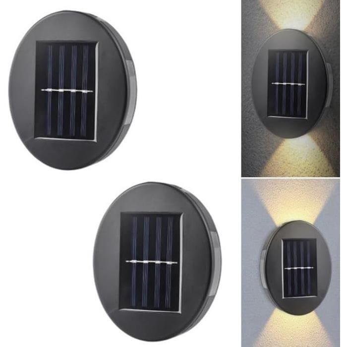 Led Solaire Applique Murale Extérieur Ip Étanche Lampes Solaire Sans Fil Auto On Off Up And