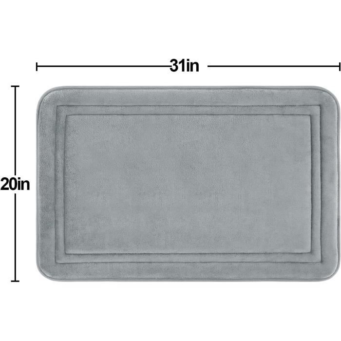 Tapis De Salle De Bain En Mousse À Mémoire Tapis De Baignoire Absorbant Antidérapant Et