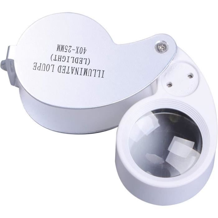 EUROXANTY Loupe De Lecture Avec Illumination LED Loupe De Poche