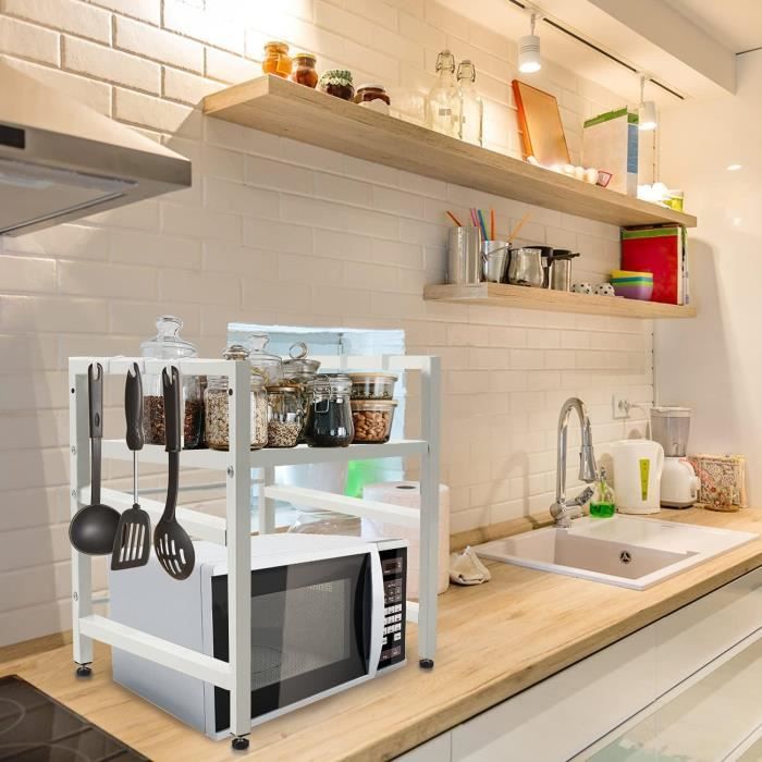 Support De Four À Micro Ondes Extensible Etagere Rangement Cuisine