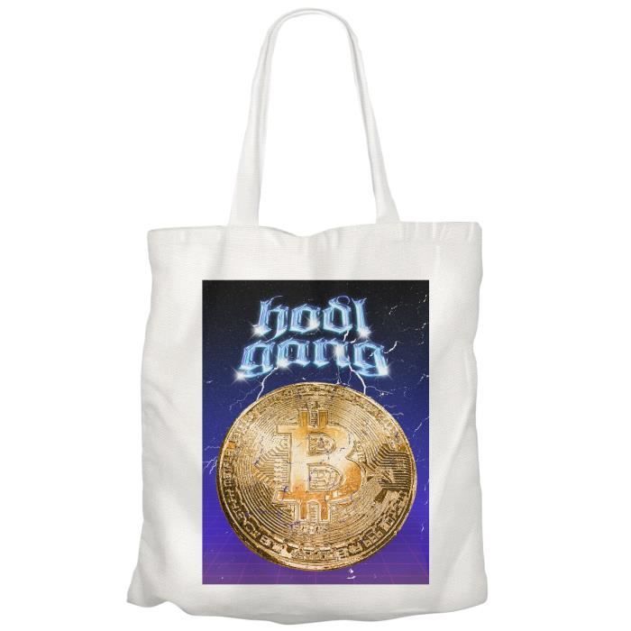 Grand Sac Shopping Plage Etudiant HODL Gang Crypto Currency Trading