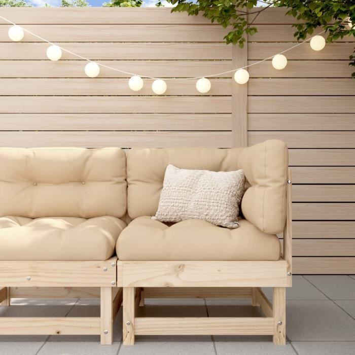 Drfeify Canapé d angle de jardin bois de pin massif AB Cdiscount Jardin
