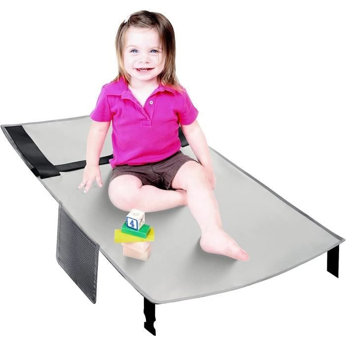 Lit D Avion Pour Enfants TRAHOO Repose Pieds De Voyage Gris Tissu Cm Contemporain