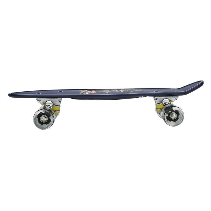 Tbest Planche à roulettes portable Roue clignotante de planche à
