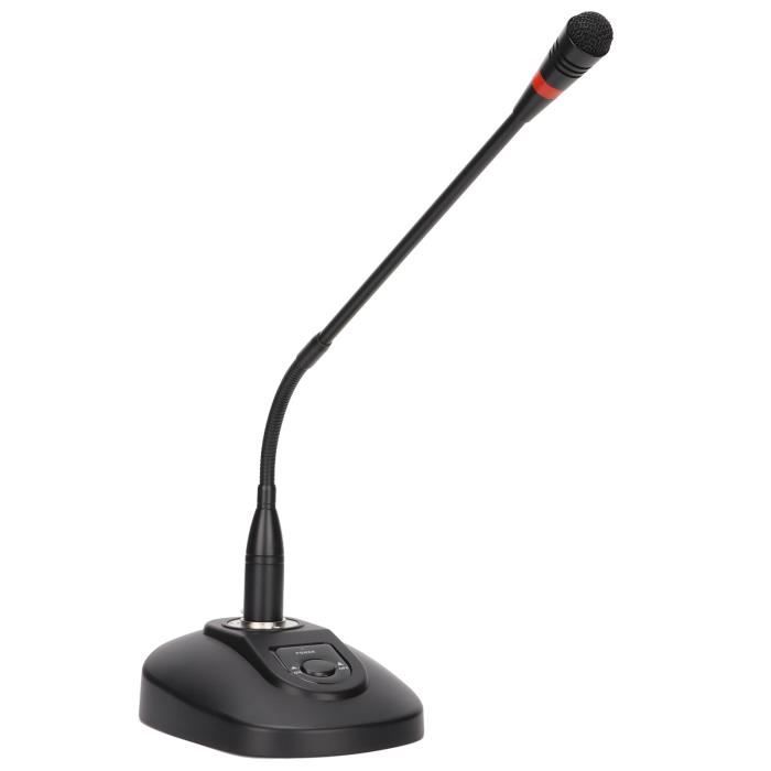 Qiilu Microphone Filaire Col de Cygne Bureau Réglable avec Câble XLR