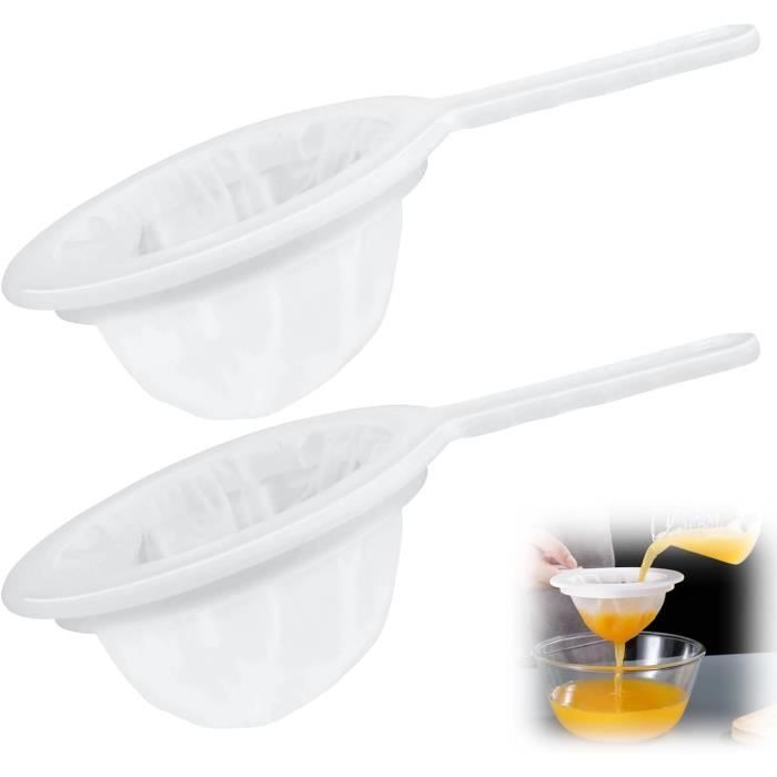 Lot De 2 Filtres À Tamis Fin Filtre Alimentaire Tamis En Nylon Avec