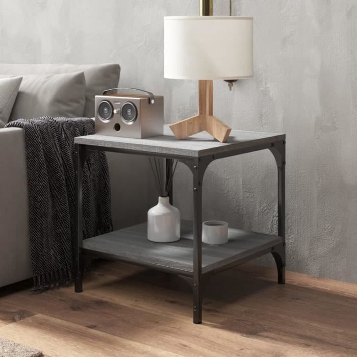 ZERODIS Table basse Sonoma gris x x cm Bois d ingénierie LEF Cdiscount Maison