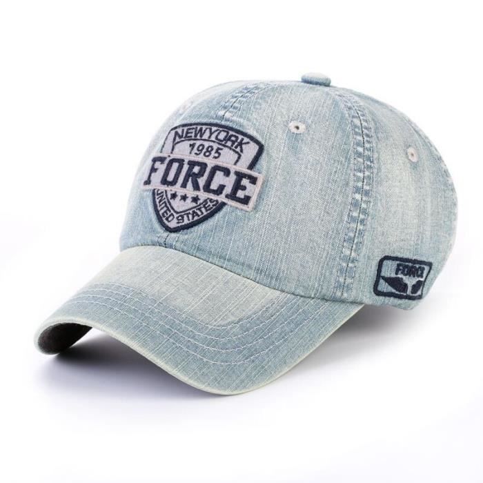 A Casquette en jean Denim pour homme grande taille cm fine délavée Baseball