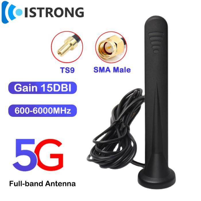 TS9 noir Antenne étanche à ventouse GSM 5G 4G 3G 15dbi amplificateur