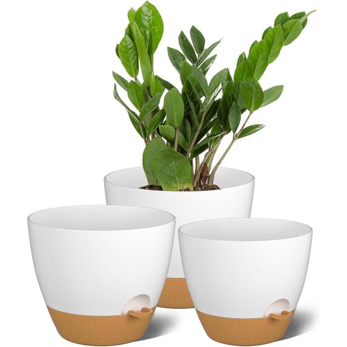 Ensembles De Pots De Fleurs De Cm Jardinières Autocomplétantes Avec Trous De Drainage