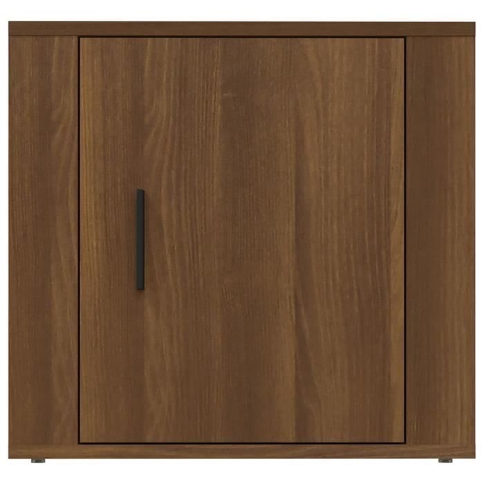 HUA Têtes et pieds de litTable de chevet Chêne marron 50x39x47 cm