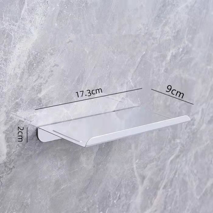 Étagère de Salle de Bain Cuisine sans Perçage Auto adhésif Étagère de Douche Alliage d