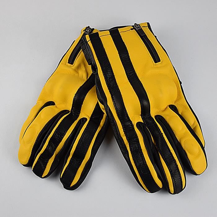Gants De Moto KOMINE Hommes Vintage Cuir Moto Gants Rue Chopper Doigt