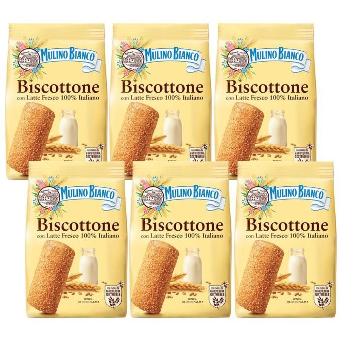 MULINO BIANCO Biscottone Biscuits sablés italiens au sucre 700g x6
