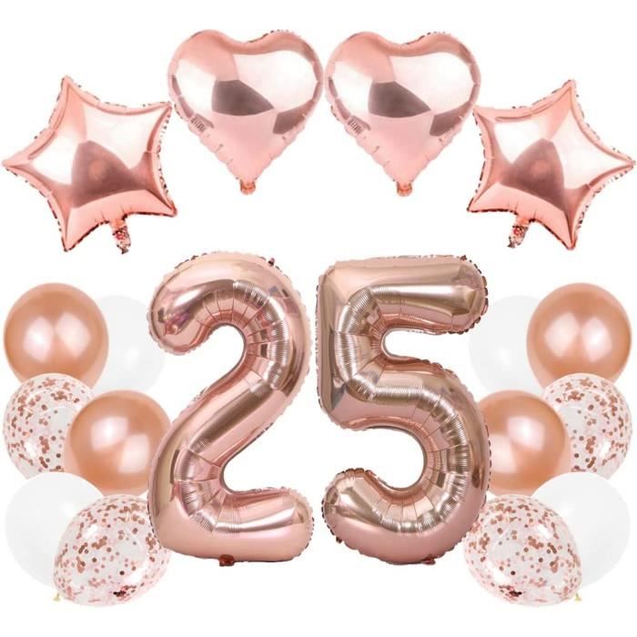 Anniversaire Femme Ballon Ballons Anniversaire Ans Or Rose Géants Ballon Chiffre