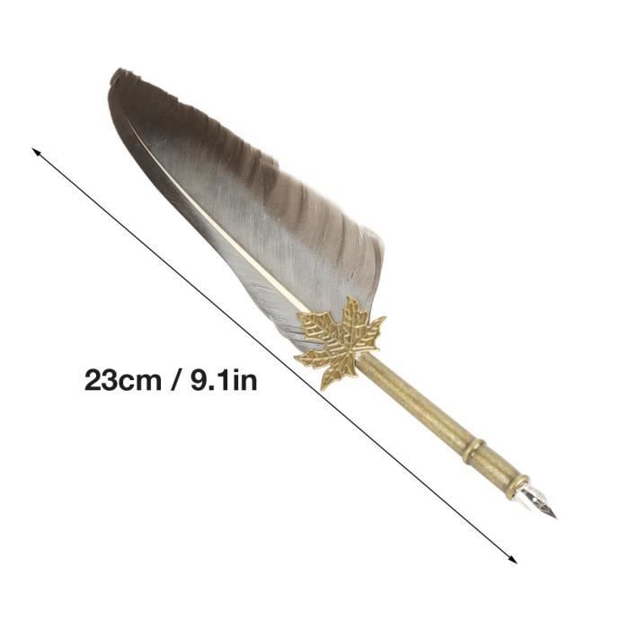 Stylo Plume Vintage SONEW Plume Rétro Métallique Calligraphie Gris Cdiscount Beaux Arts