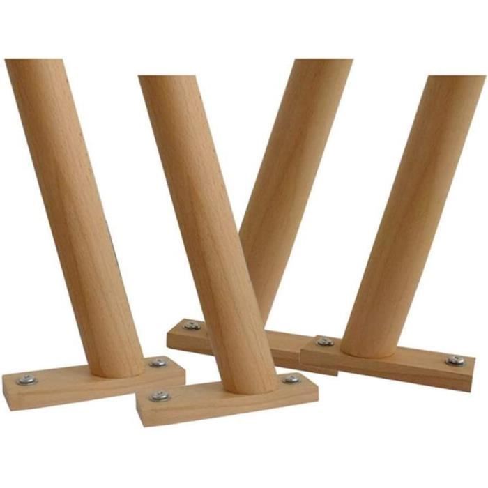 Lot De 4 Pieds De Meuble En Bois Massif 45 Cm 1346 Cdiscount Bricolage