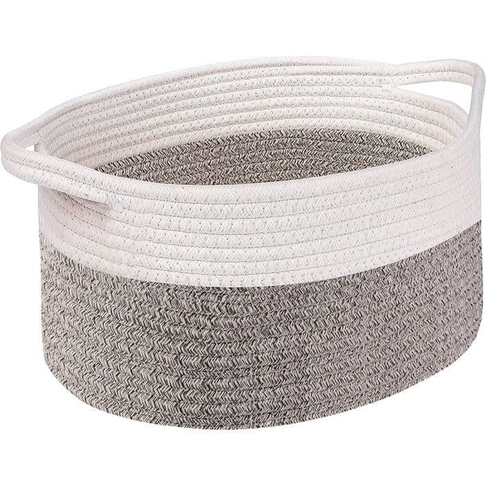 OUTBROS Panier Rangement Tissé en Corde Coton Panier Rangement Salle