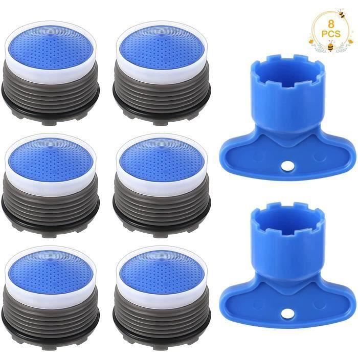 Aérateur de Robinet 8pcs Mousseur Robinet avec Aérateurs Intégrés Kit