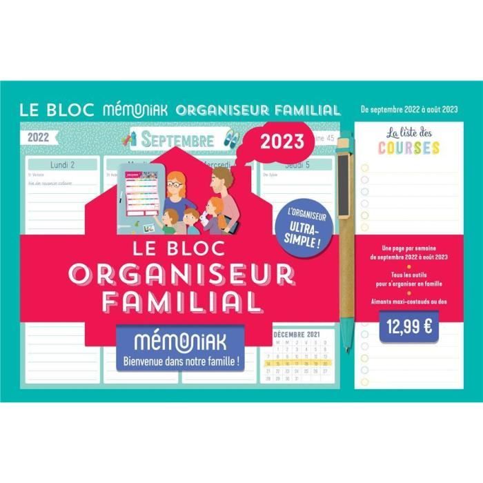 Organiseur Familial Mémoniak Calendrier Organisation Familial Mensuel cetdke