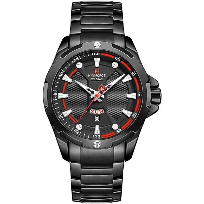 Montre Analogique À Quartz Pour Homme En Acier Inoxydable Étanche Et Tendance u Nf b b