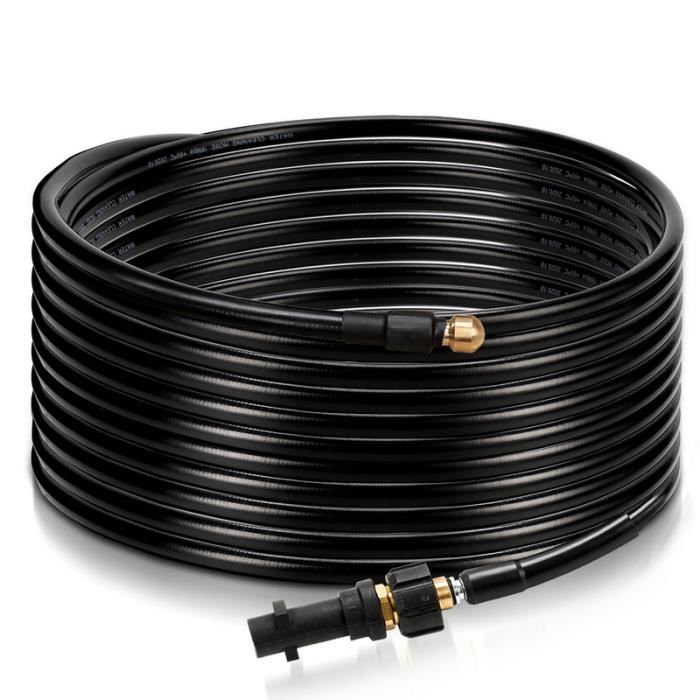 BMOT Tuyau pour nettoyeur haute pression 15m Tuyau déboucheur flexible