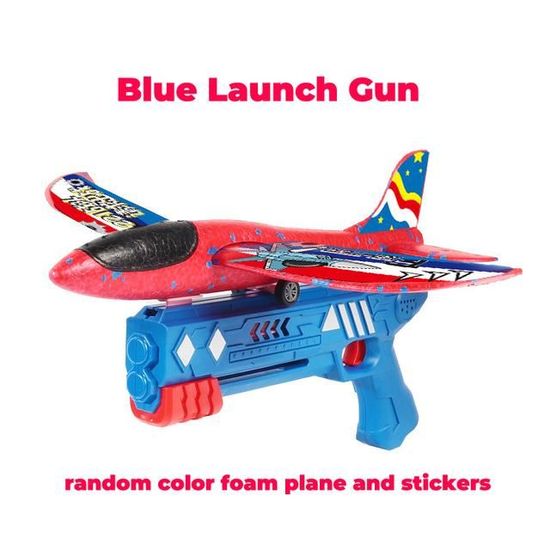 Mousse avion Blue Gun Lanceur D avion À Bulles En Mousse Epp Planeur À Main Catapulte Jouet