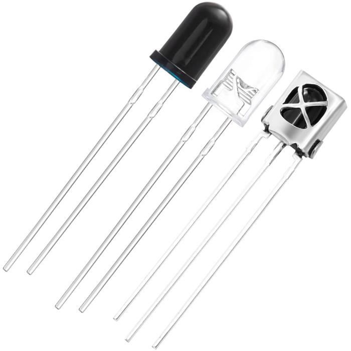 pcs émetteur et récepteur IR Kit de diodes LED MM nm émetteur récepteur avec capteur