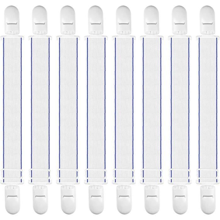 Gvolatee 8pcs Tendeur Drap Housse Lit Réglabletendeurs Maintienconvient