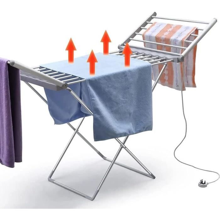 Ehskzjh Séchoir À Linge Chauffant Pliable Sèche Linge Électrique