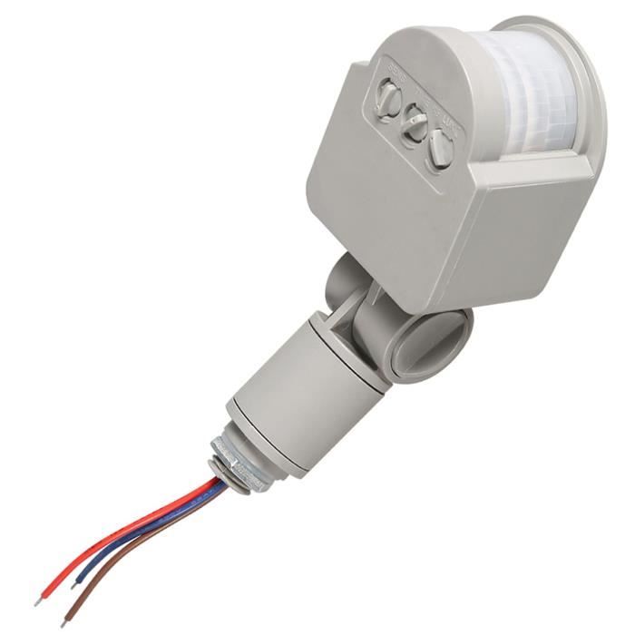 LUA Capteur de Mouvement PIR Réglable LED Extérieur V Degrés Infrarouge PIR