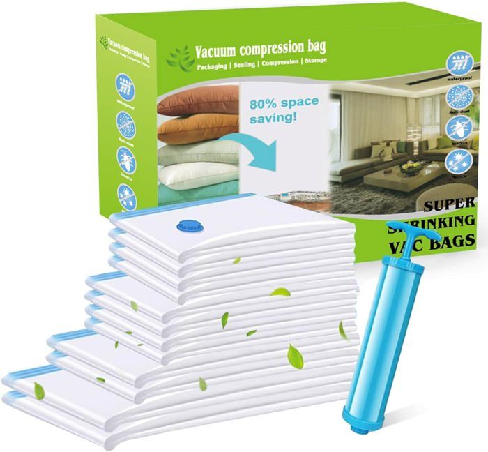 Sac Sous Vide Vetement Aspirateur Sac Rangement Sous Vide Aspirateur Avec Pompe Housse De