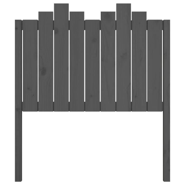 Tête de lit ZERONE Gris Bois massif Contemporain x x cm Cdiscount Maison