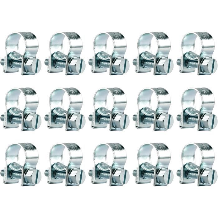 15 Pièces Collier De Serrage Métallique Inox 10 12Mm Colliers Serrage