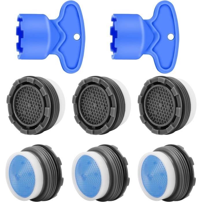 AJW Mousseur Robinet M18 6 Pièces Aerateur Robinet Economie Eau Avec