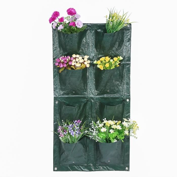 EJ life Sac de culture végétal jardin suspendu 8 poches plante