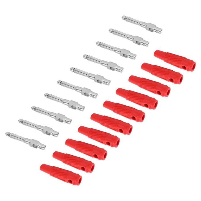 XIJ Fiche banane 4mm 10 pièces 4mm 7Pin fiche banane cuivre 1000V 32A